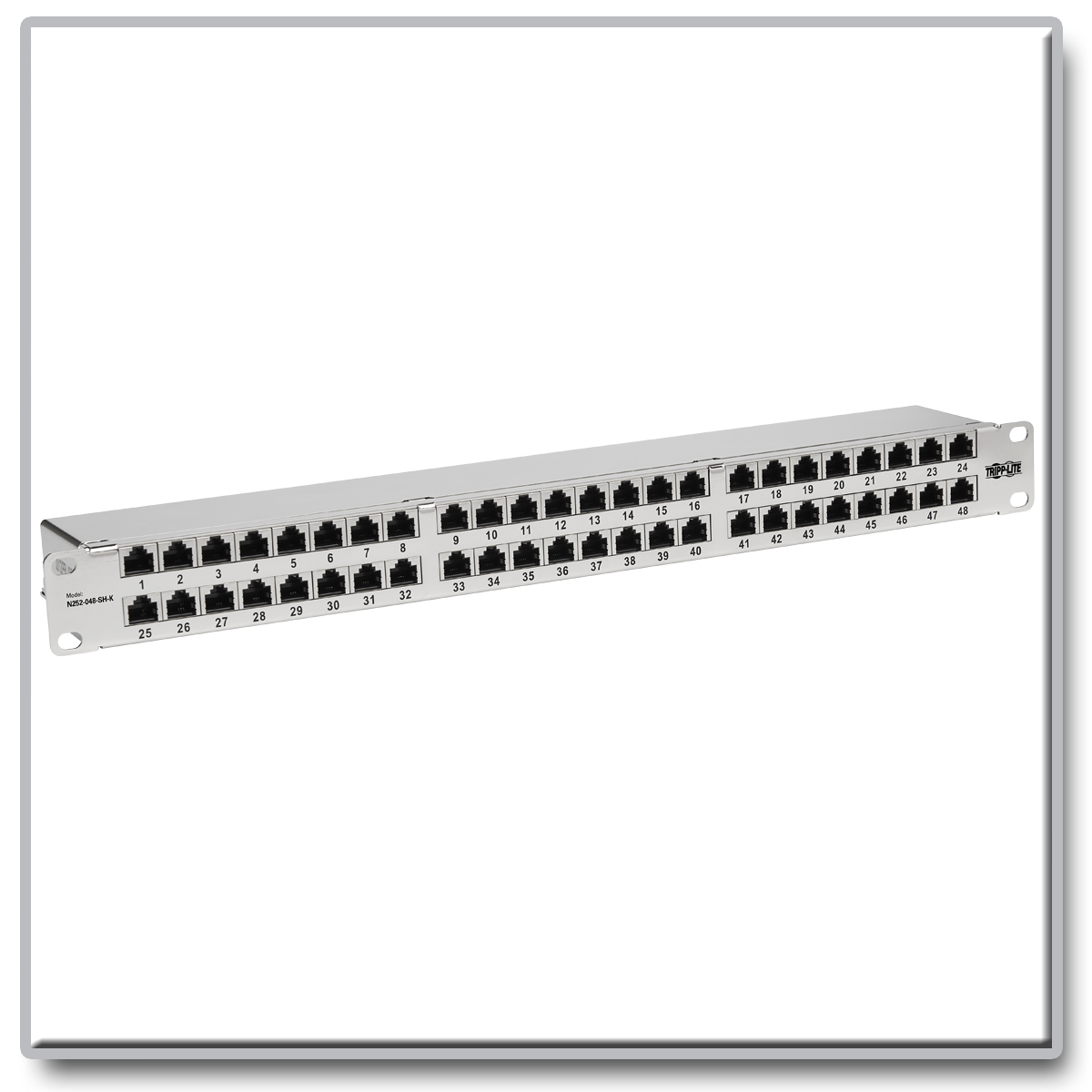 Tripp Lite Cat5e/Cat6 48-Port Patch Panel - Shielded, Krone IDC, 568A/B ...
