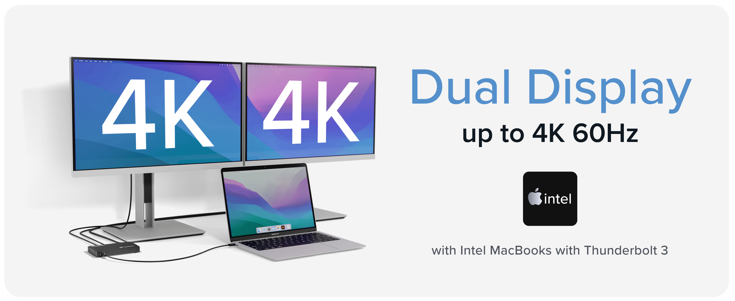 Plugable Thunderbolt 4 Hub, 4 TBT4 Ports, Single 8K / Dual 4K Displays, 60W