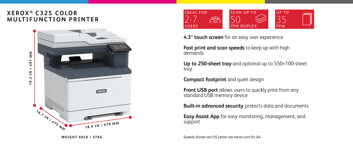 Xerox C325 A4 Colour Laser Multifunction Printer | Printer Base