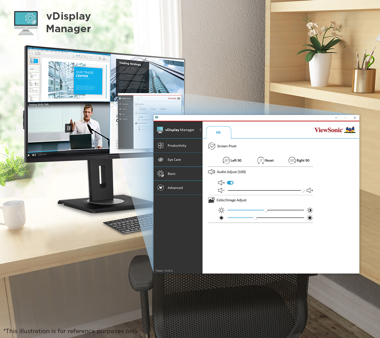 ViewSonic 24" IPS Monitor - 1920x1080 - 24" - USB-C - Compatibility ...