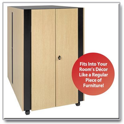 Tripp Lite 24U Soundproof Rack Enclosure Server Cabinet Quiet Acoustic ...