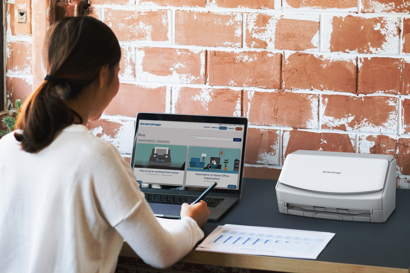 Ricoh ScanSnap iX1600 - document scanner - desktop - Wi-Fi(n), USB 3.2 ...