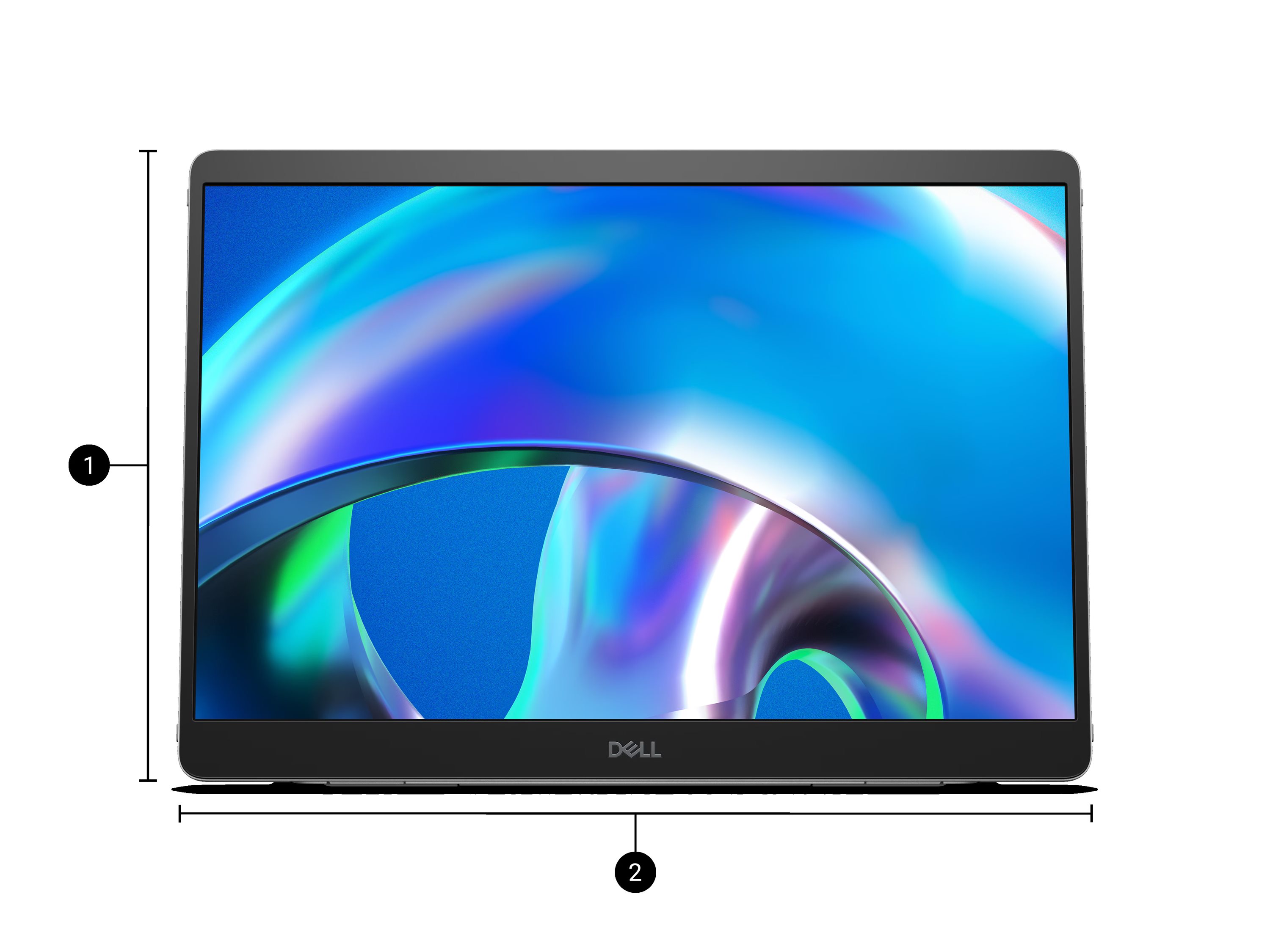 Dell Pro portable monitor - 14-inch - WUXGA (1920 x 1200) - IPS technology