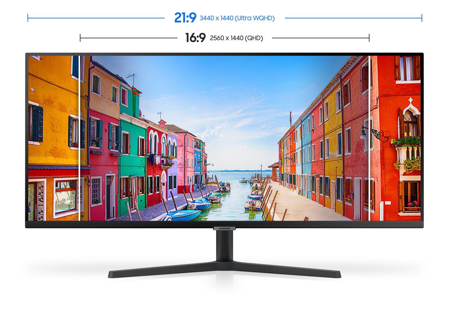 Samsung 34In Ips Panel Qhd75 Hz Hdr10 Mntrusb Hub Fully Adj Stand 3Yr