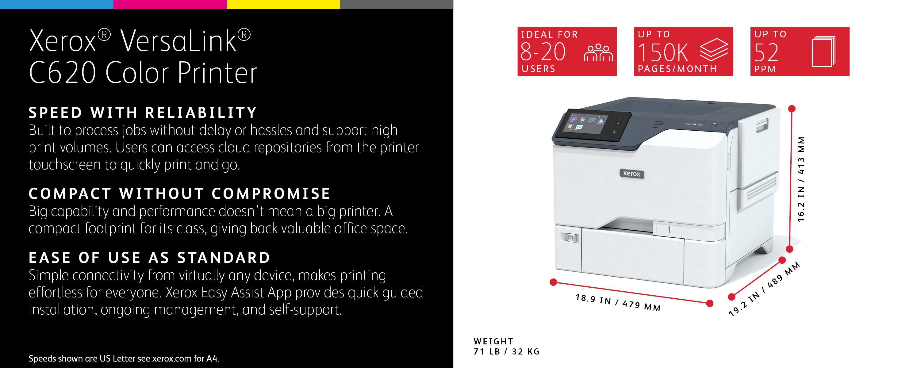 Xerox VersaLink C620 A4 Colour Laser Printer | Printer Base