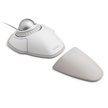 Kensington Orbit with Scroll Ring - trackball - USB - white, silver