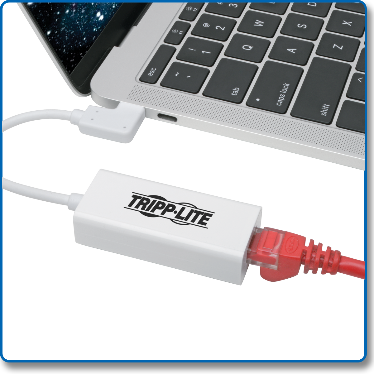 Tripp Lite USB C to Gigabit Adapter Converter USB 3.1 Gen 1 Right-Angle ...