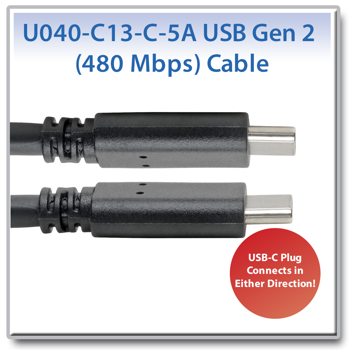 Tripp Lite USB Type C to USB C Cable USB 2.0 5A Rating USB-IF Cert M/M ...