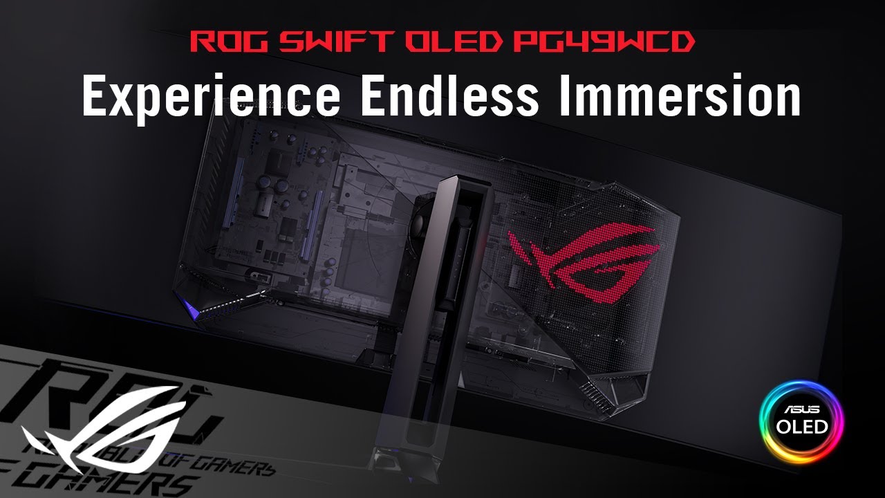 ASUS ROG Swift PG49WCD - OLED monitor - curved - 49" - HDR