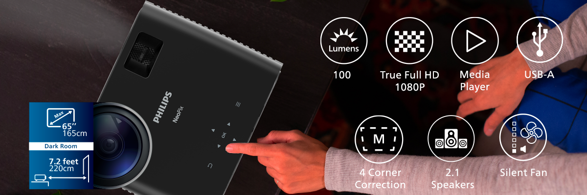 PHILIPS NEOPIX 120 HD PROJEKTOR - Power.dk