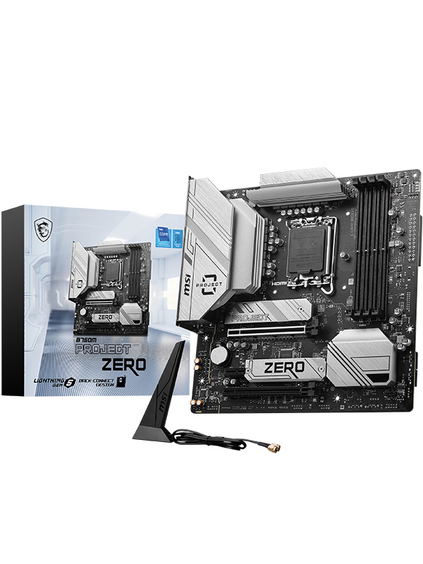 MSI B760M PROJECT ZERO - Motherboard - micro ATX - LGA1700 Socket ...