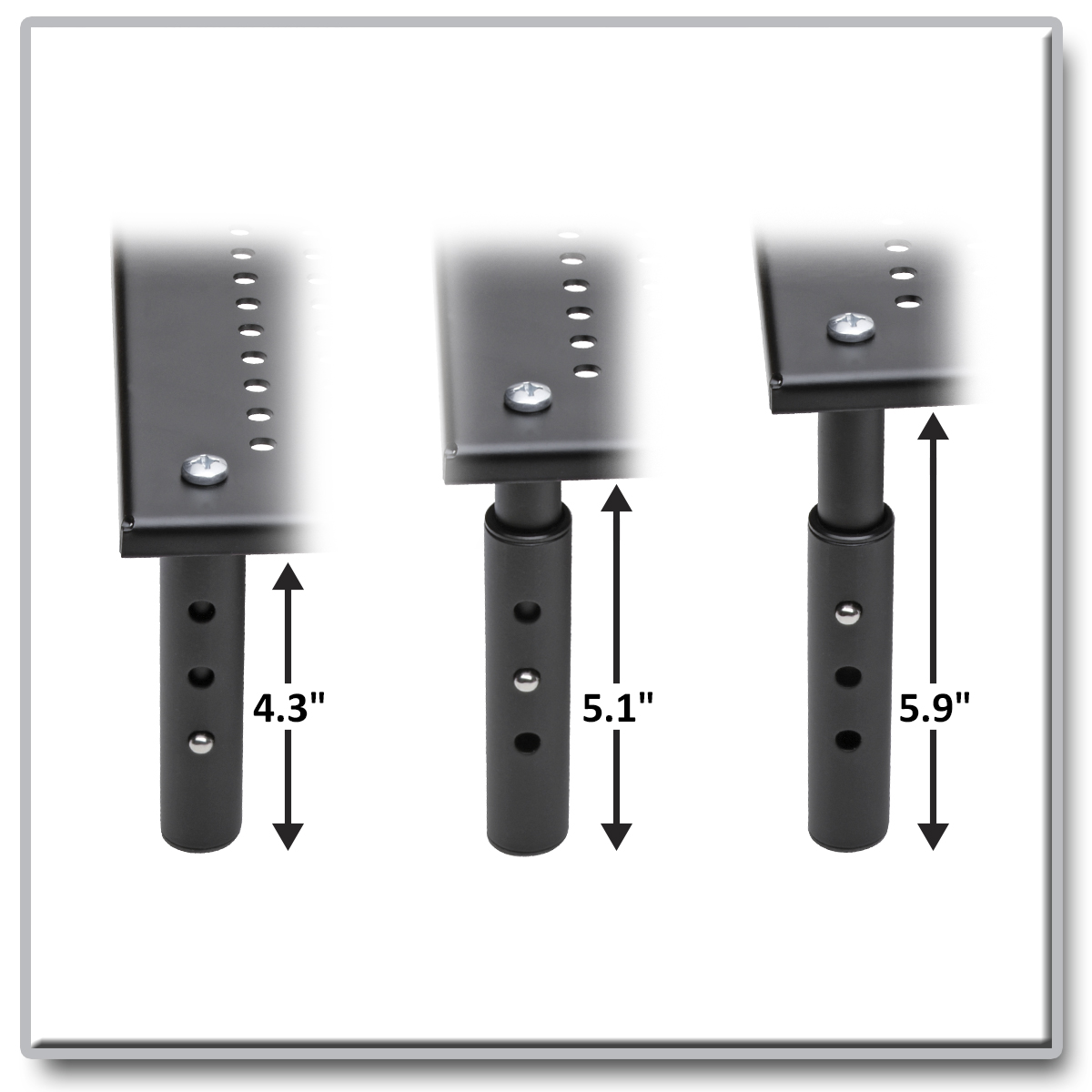 Tripp Lite Monitor Riser Stand Desktop Metal Height Adjustable Black ...