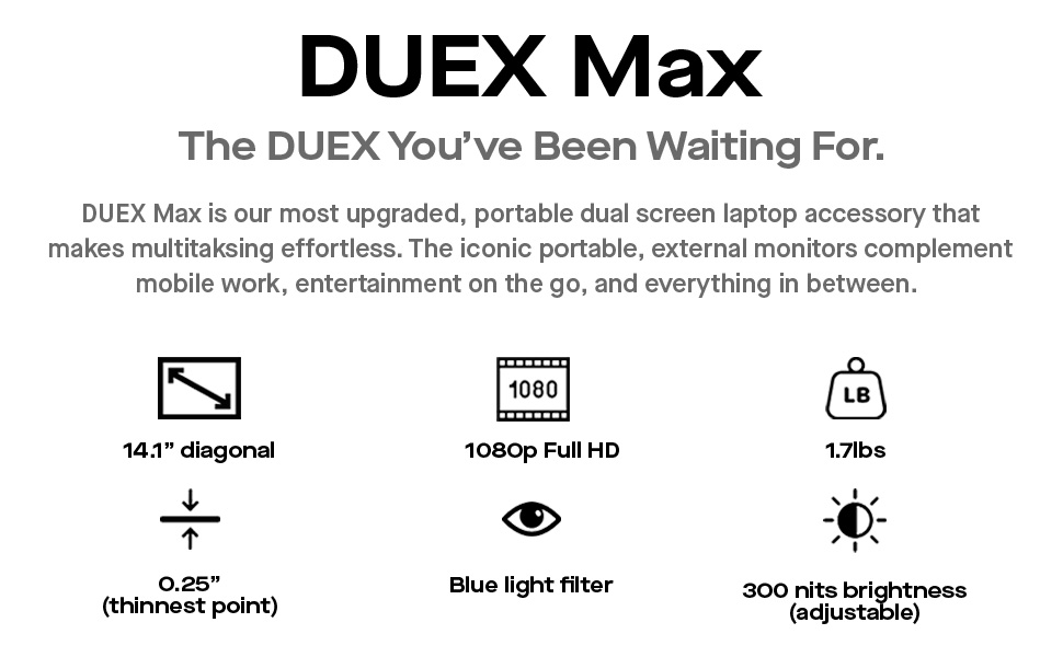 Mobile Pixels DUEX Max 101-1007P03 Slide-out Display for Laptops | BJ's ...