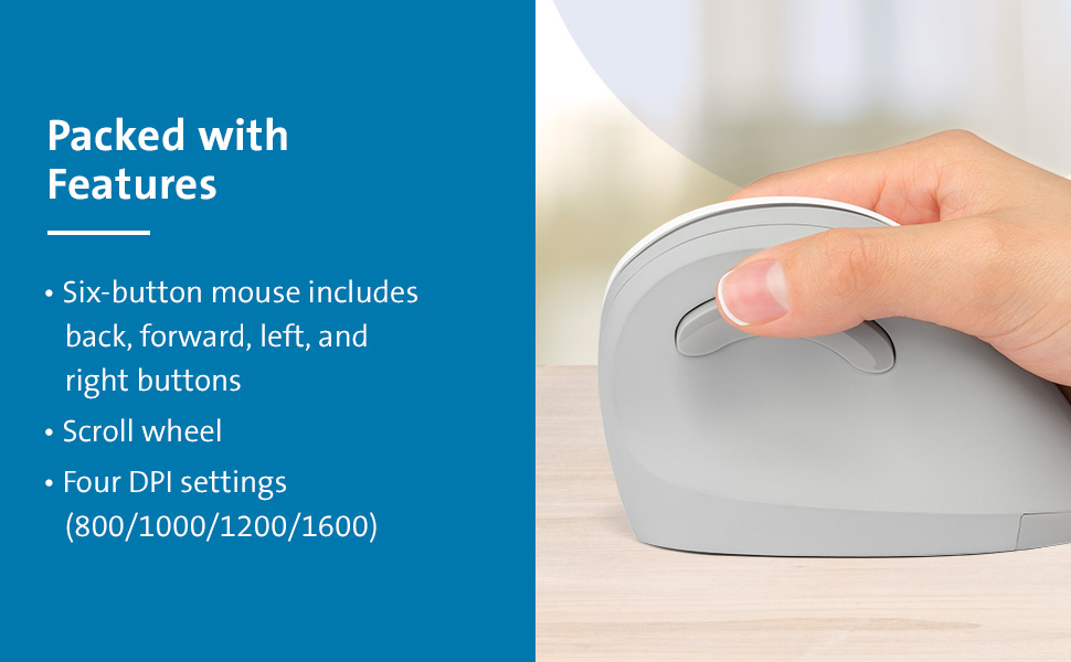 Kensington Pro Fit Ergo Vertical Wireless Mouse