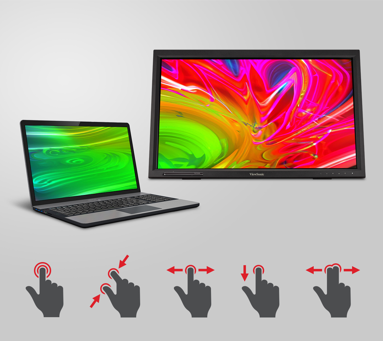 ViewSonic TD2423d - LED monitor - Full HD (1080p) - 24"