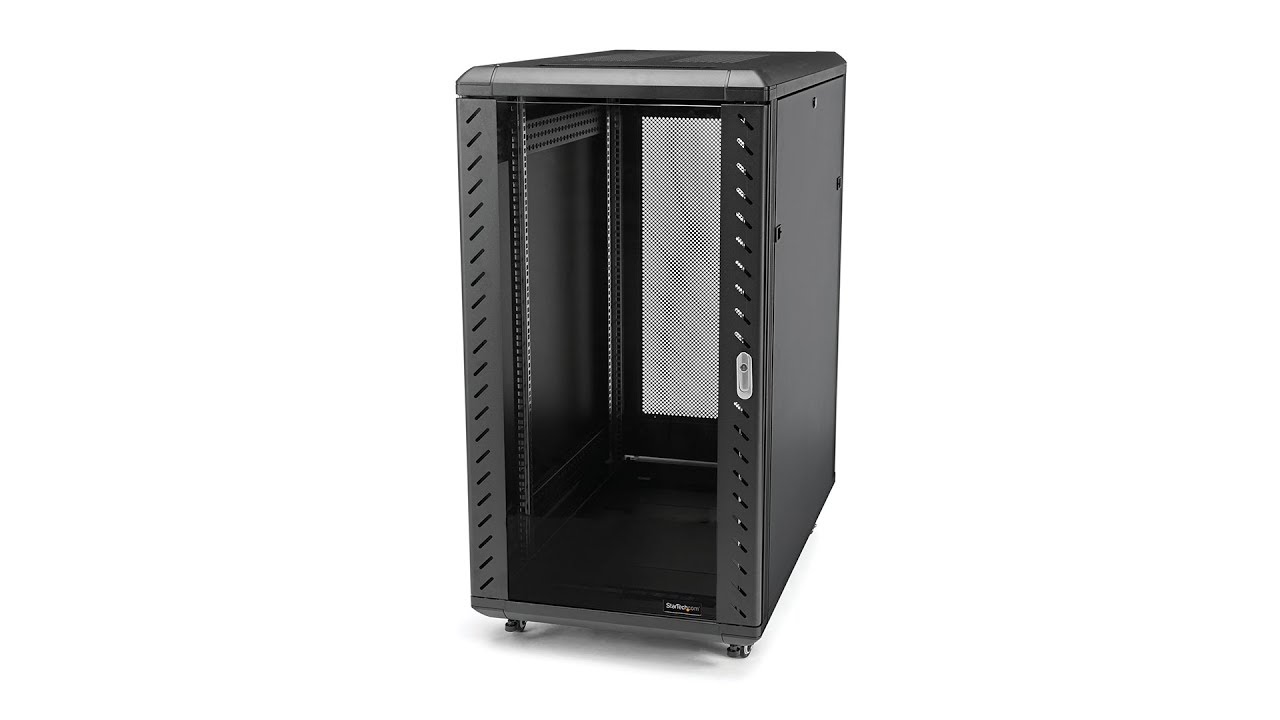 StarTech.com 4-Post 22U Server Rack Cabinet, Data / Network Rack ...