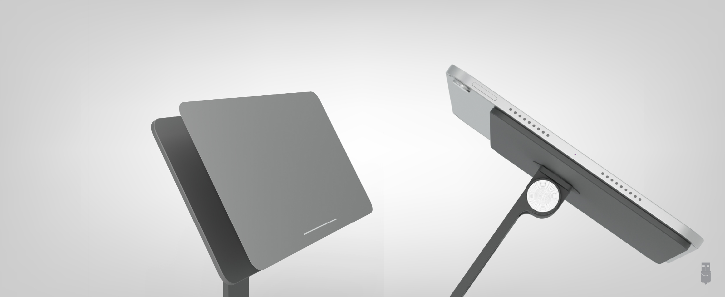 Plugable Magnetic Foldable 360° Rotating Tablet Stand for iPad Pro 11 ...