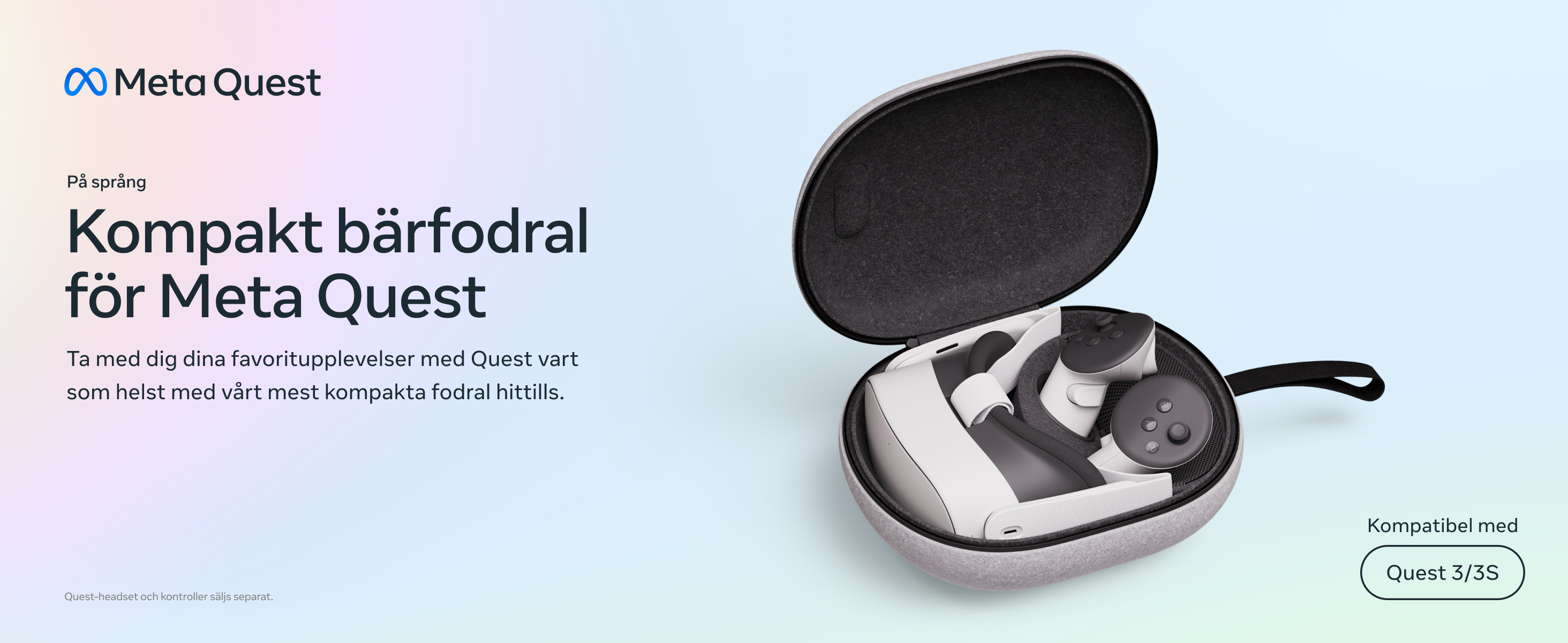 Meta Quest Compact Carrying Case for Quest 3/3S - VR-Headset | Webhallen