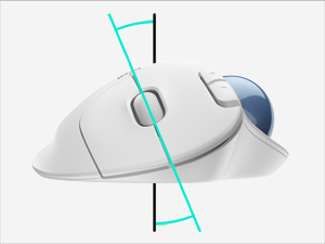 Logitech Ergo M575 trådlös mus med styrkula - Vit - Datortillbehör ...