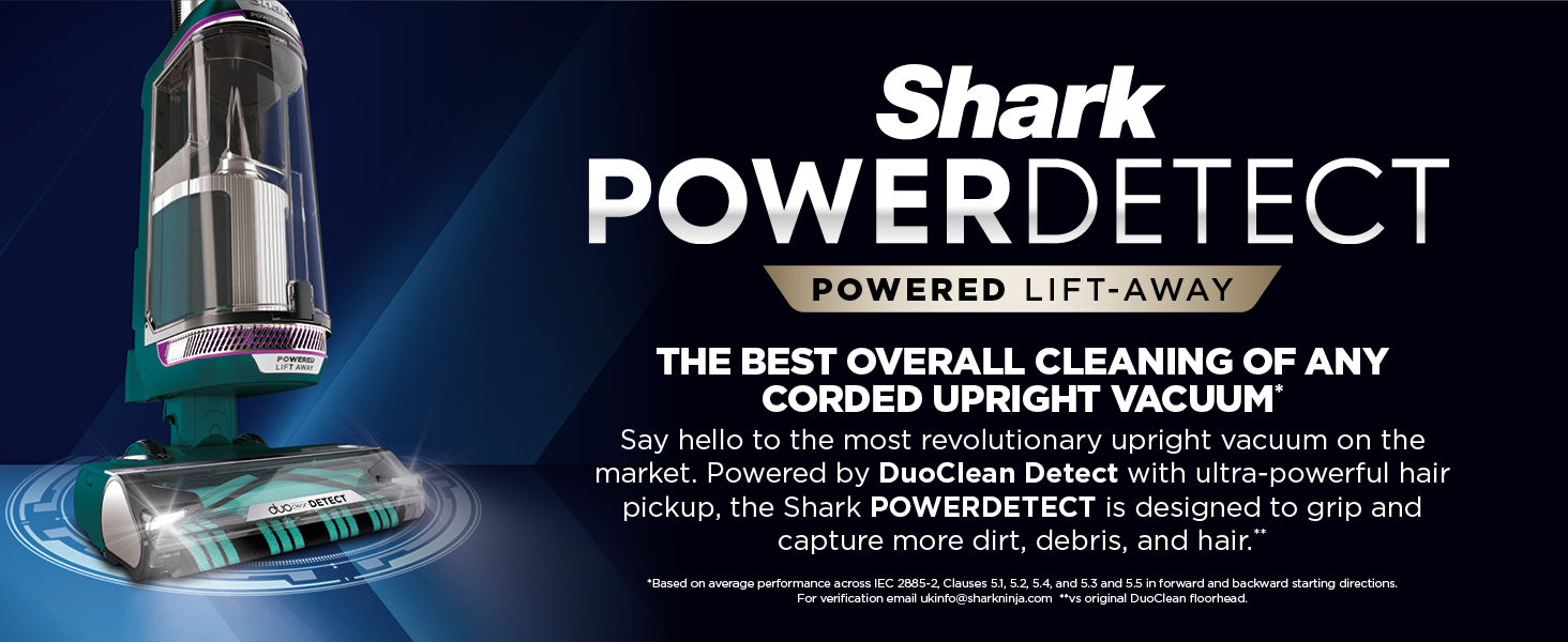 Shark AZ3900UKT PowerDetect 1.3L Corded Upright Vacuum Cleaner 750W ...