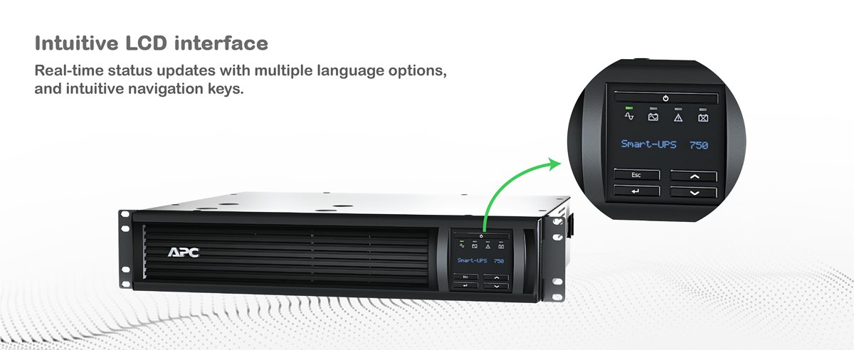 APC Smart-UPS 750VA LCD RM - UPS - 500 Watt - 750 VA - with APC ...