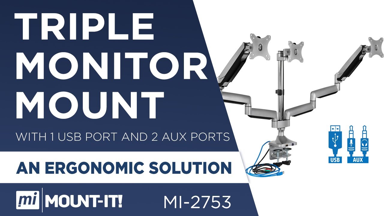 Mount-It! Triple Monitor Desk Mount | BJ's Wholesale Club