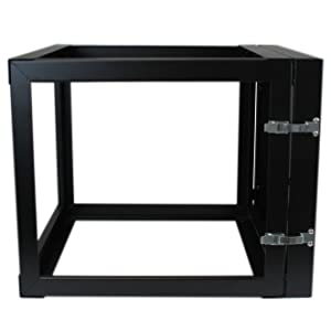 StarTech.com 4-Post 8U Hinged Wall-Mount Network Rack - 19in Open Frame ...