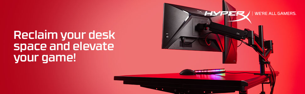 HyperX Armada - Stand - for flat panel - single gaming mount - black ...