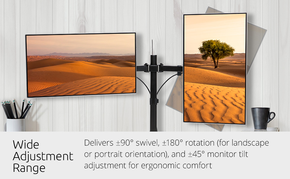 Kensington SmartFit Ergo Dual Extended Monitor Arm mounting kit ...