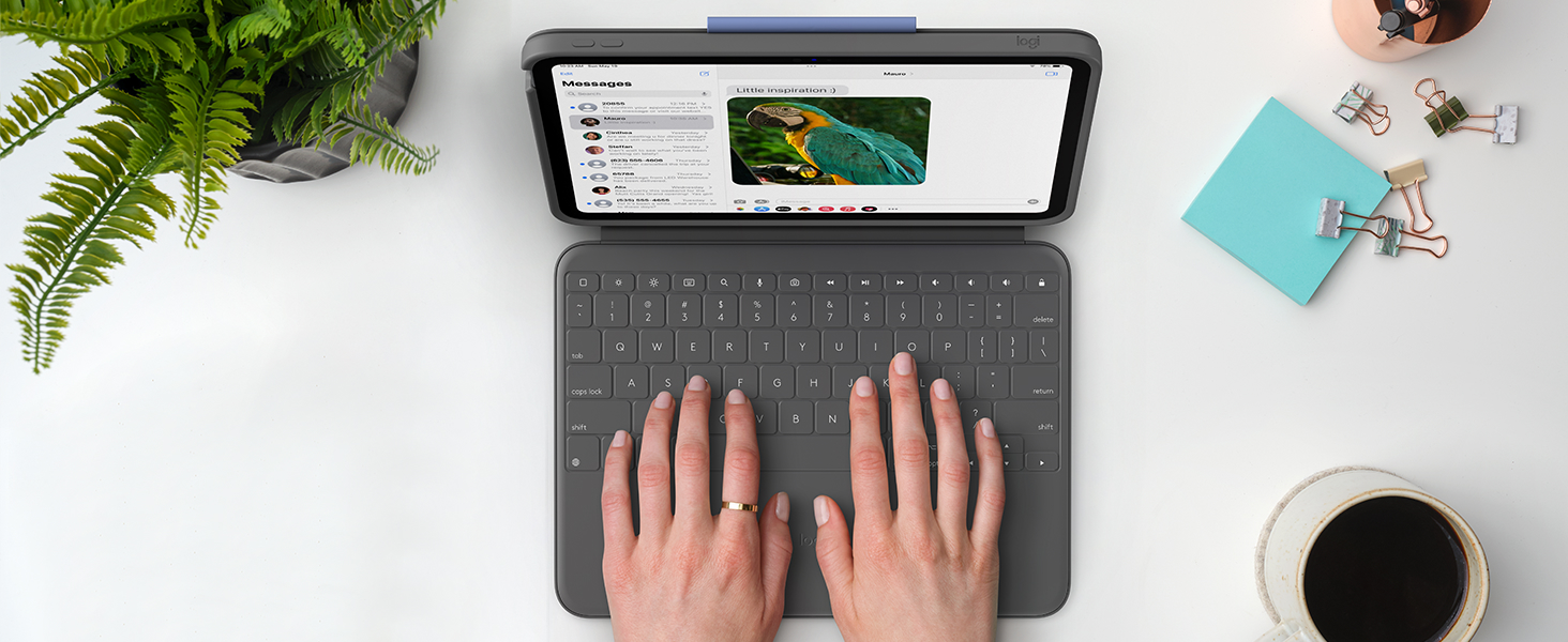 Logitech Rugged Folio Tastatur Og Folio Kasse Apple Smart Connector Qwerty Nordisk