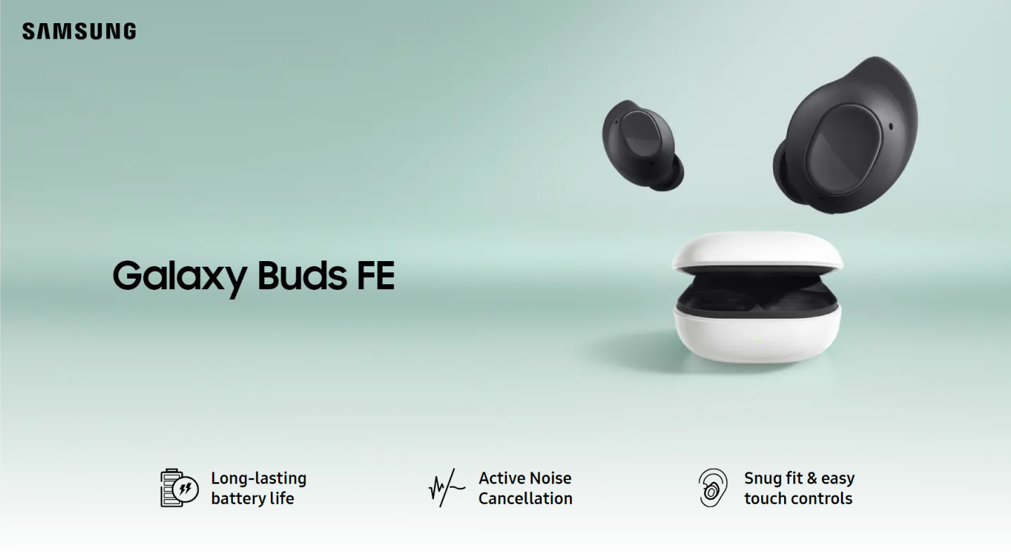 SAMSUNG Galaxy Buds FE Wireless Bluetooth Noise-Cancelling Earbuds - B ...