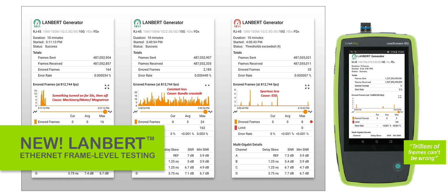 Netscout LinkRunner 10G - Network tester - Advanced ethernet - Tri-band