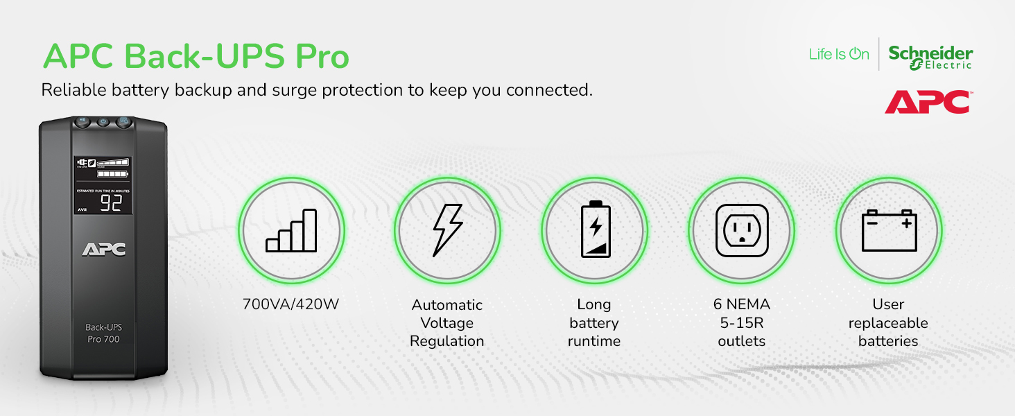 APC Back-UPS RS LCD 700 Master Control - UPS - 420 Watt - 700 VA