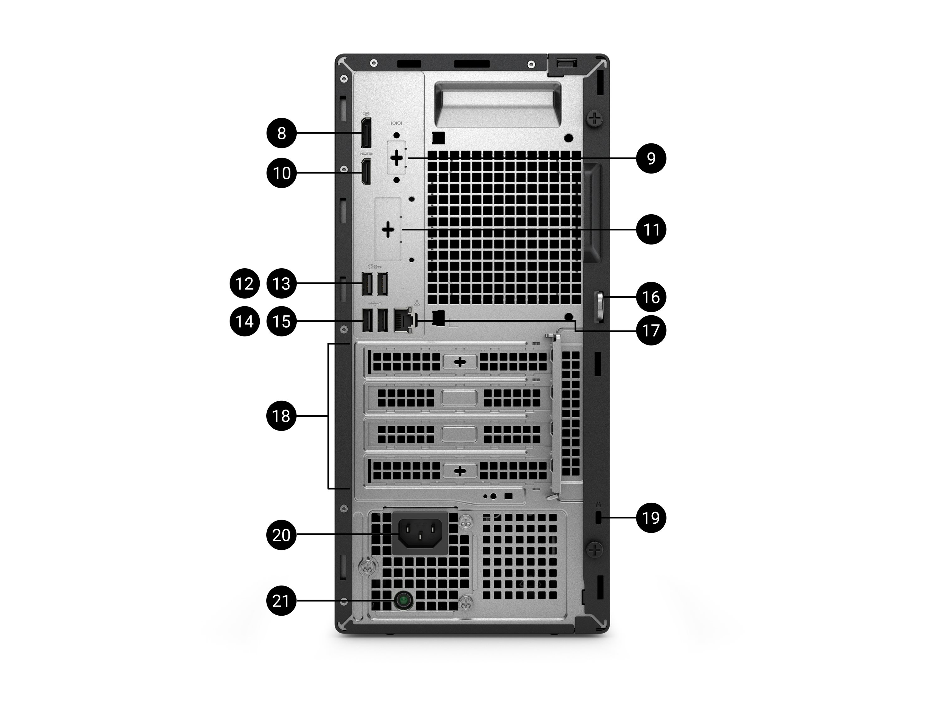 Dell Pro Tower QCT1250 - tower - Core i5-14500 2.6 GHz - 16 GB - SSD 256 GB