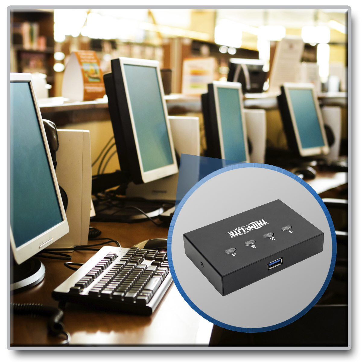 Tripp Lite 4-Port 2 to 1 USB 3.0 Peripheral Sharing Switch SuperSpeed ...