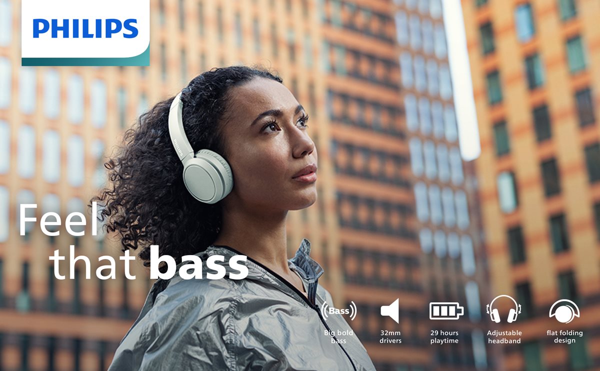 Philips TAH4205WT - Headphones with mic - on-ear - Bluetooth - wireless ...