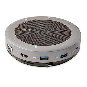 StarTech.com USB-C Speakerphone Docking Station, Mini Portable ...