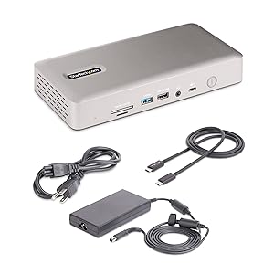 StarTech.com USB4 & Thunderbolt 4 Docking Station, 98W Quad HDMI DP ...