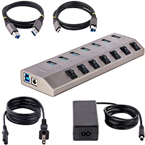 StarTech.com 7-Port Self-Powered USB-C Hub with Individual On/Off ...