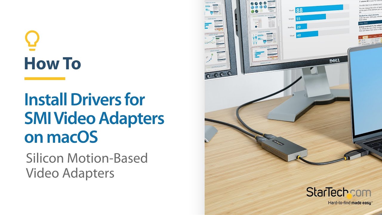 StarTech.com USB to Dual HDMI Adapter, USB A/C to 2x HDMI (1x 4K30Hz ...