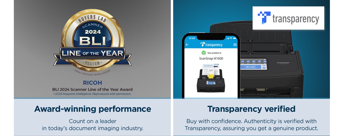 Ricoh ScanSnap iX1600 - document scanner - desktop - Wi-Fi(n), USB 3.2 ...