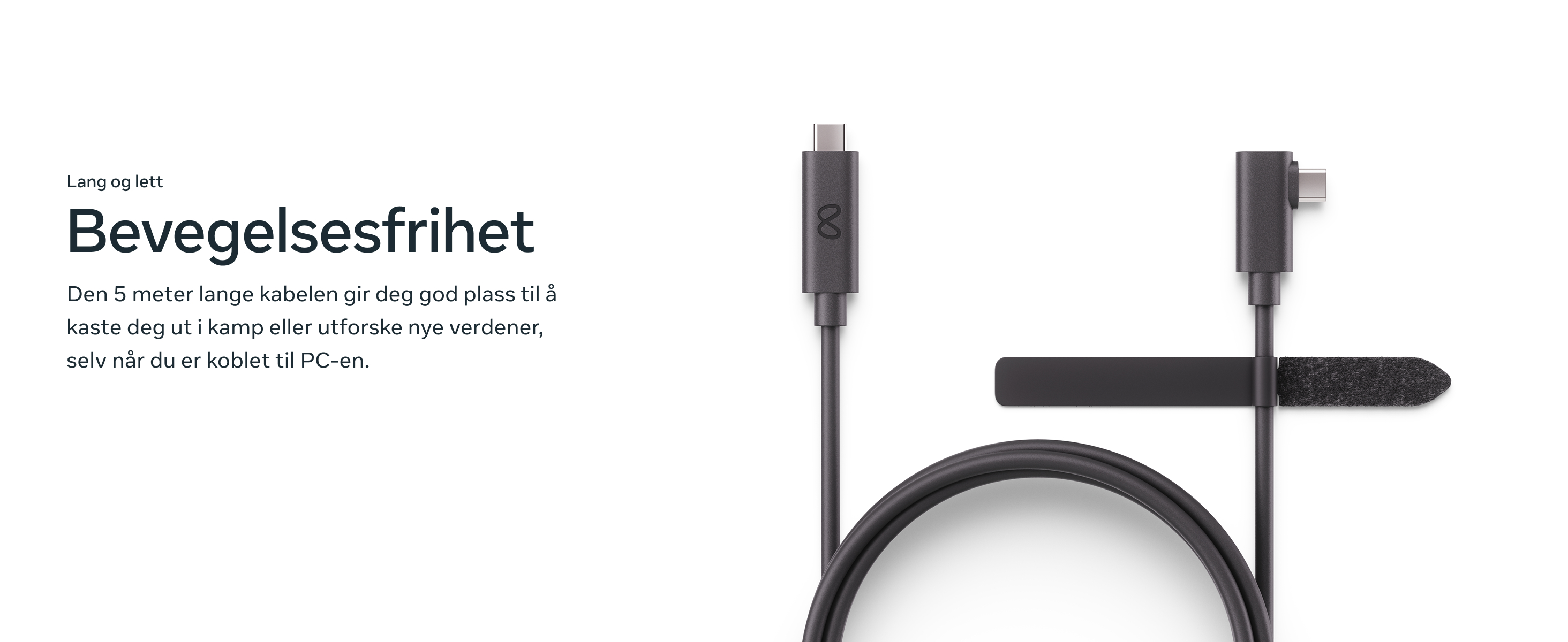 Meta Link - Hodetelefonkabel for virtuell virkelighet - USB-C (hann ...