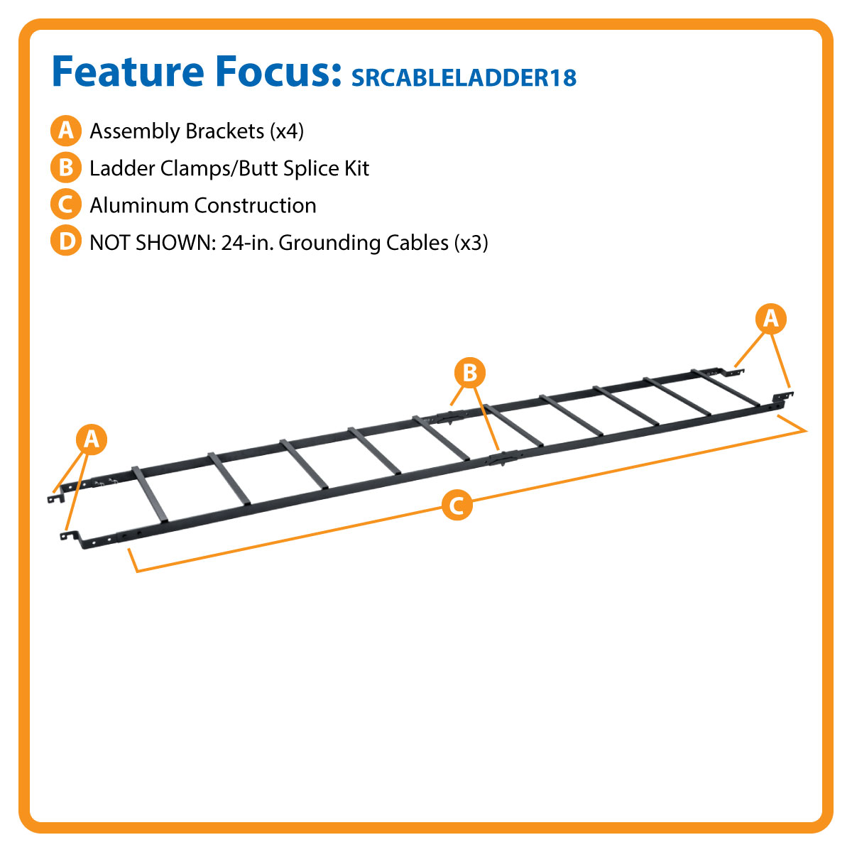 Tripp Lite Cable Ladder, 2 Sections - SRCABLETRAY or SRLADDERATTACH ...