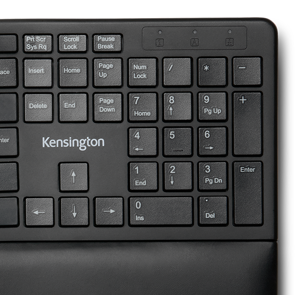 Kensington Pro Fit Ergo Wired Keyboard - keyboard - US - black