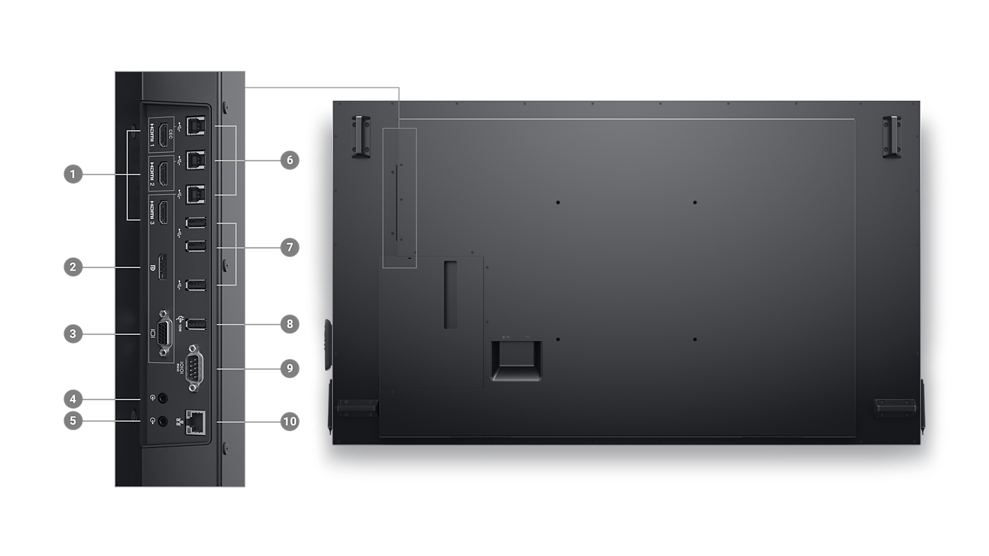 Dell P7524QT 75" Class (74.52" viewable) LED-backlit LCD display - 4K ...