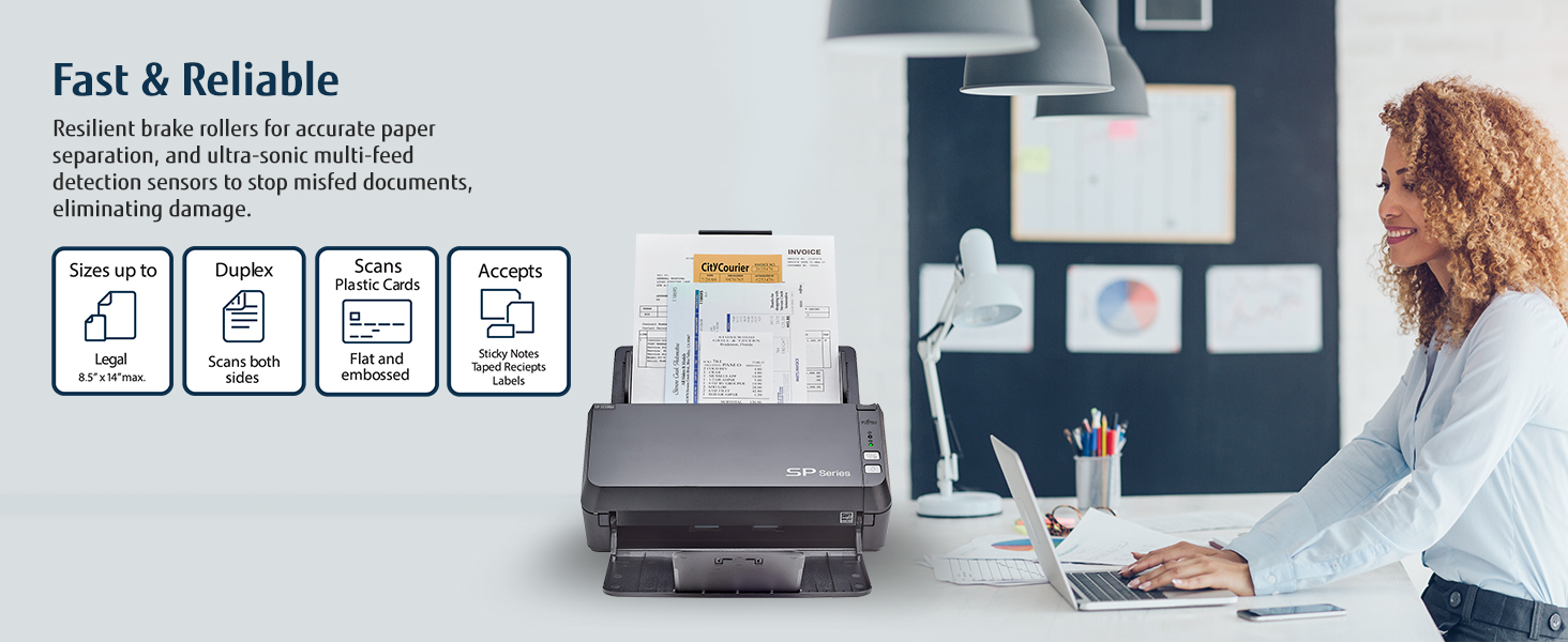 Ricoh SP-1130Ne - document scanner - desktop - Gigabit LAN, USB 3.2 Gen 1x1