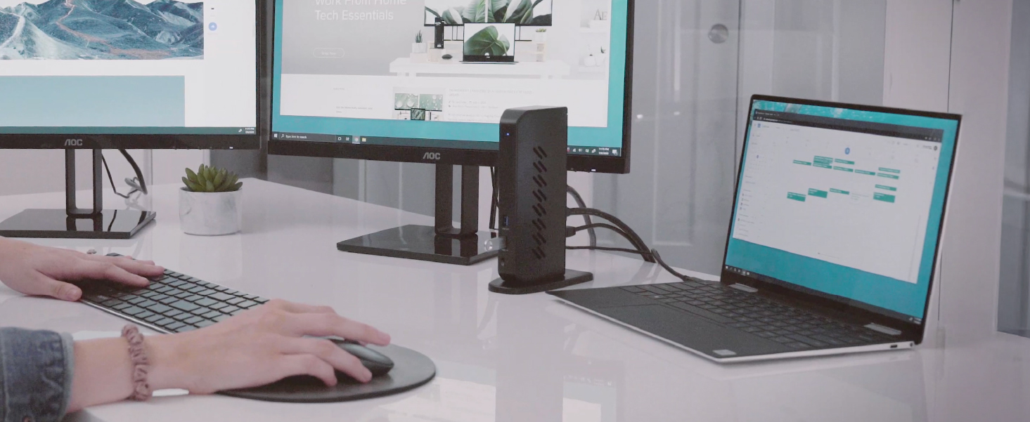 Plugable USB 3.0 and USB-C Dual 4K Display Docking Station w ...