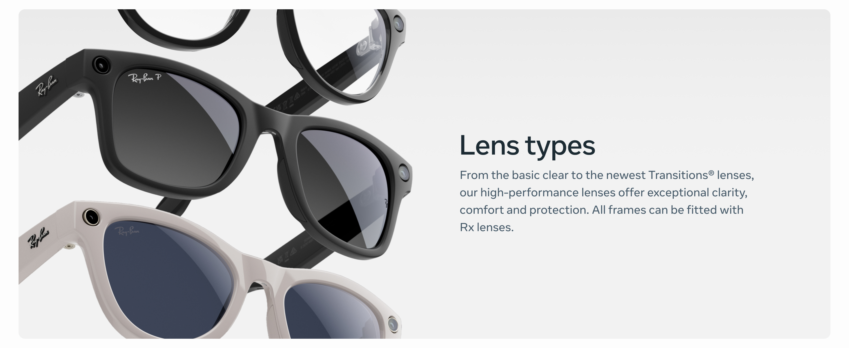Ray-Ban Meta Wayfarer Transition Lens AI Glasses Matte Black | EE
