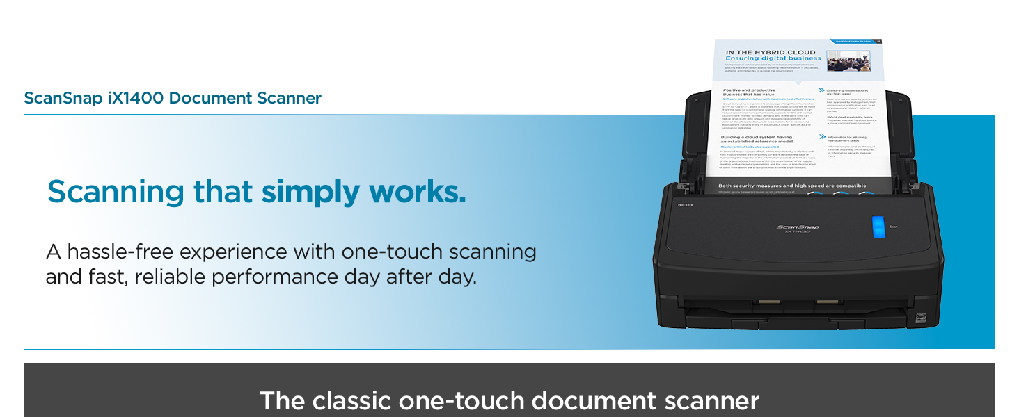 Ricoh ScanSnap iX1400 - document scanner - desktop - USB 3.2 Gen 1x1