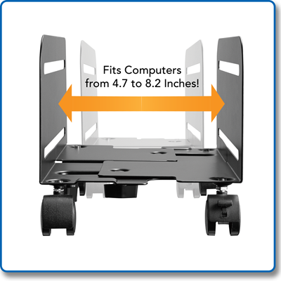 Tripp Lite Mobile CPU Caddy for Computer Towers - Width Adjustable ...